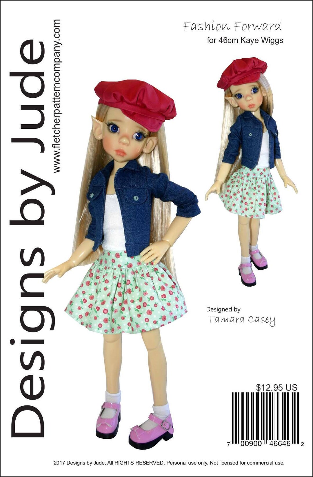 PDF Fashion Forward Doll Clothes Sewing Pattern for 46cm Kaye Wiggs MSD ...