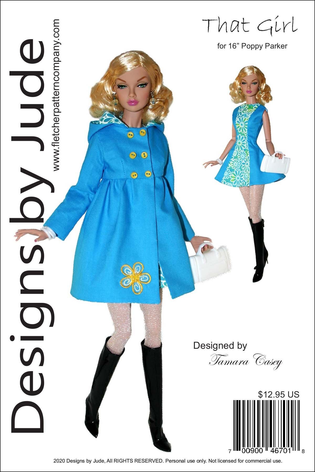 That Girl Doll Clothes Sewing Pattern for 16" Poppy Parker & Tulabelle ...