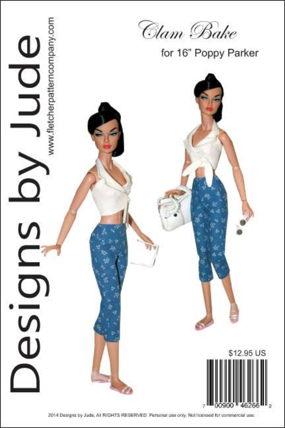 Clam Bake Doll Clothes Sewing Pattern for 16" Poppy Parker Dolls ...