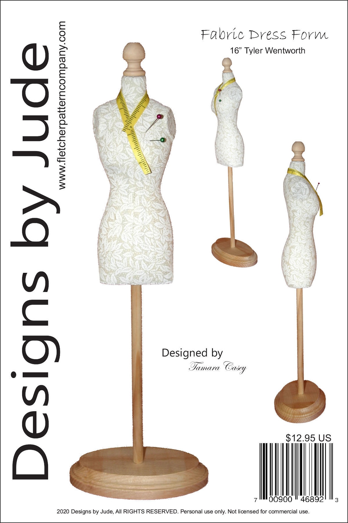PDF Fabric Dress Form Sewing Pattern for 16 Tyler - Etsy