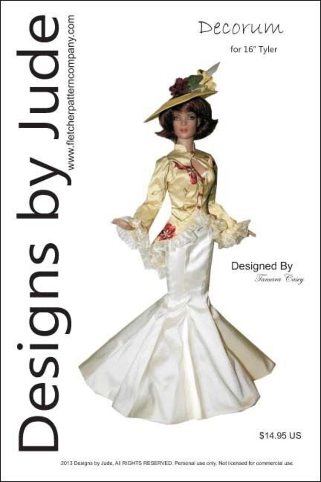 Decorum Doll Clothes Sewing Pattern for 16" Tyler Wentworth Dolls ...