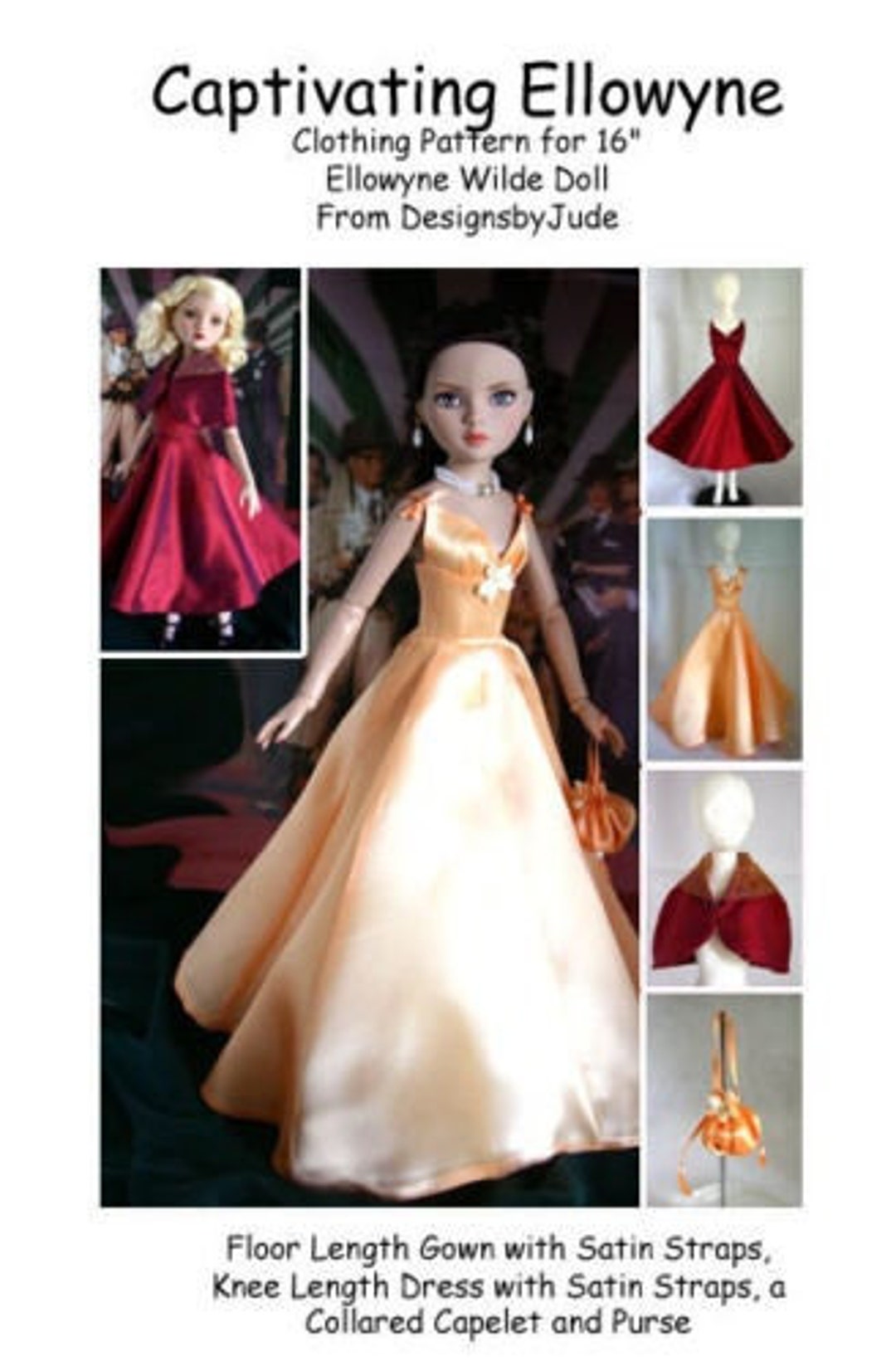 Doll Clothes Sewing Pattern for Ellowyne Dolls, Tonner, Captivating - Etsy