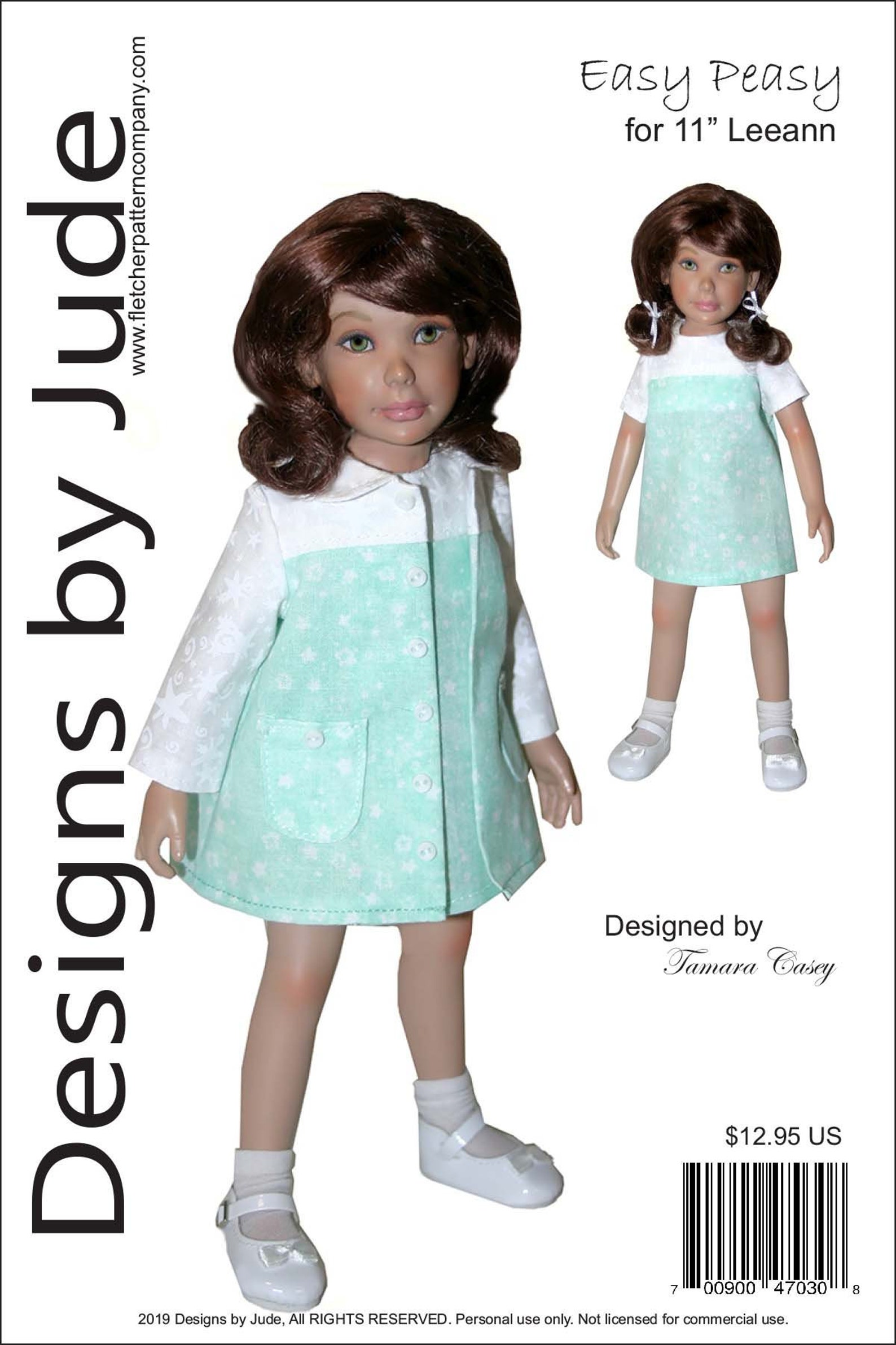 Easy Peasy Dress Pattern for 11" Leeann Dolls - Etsy