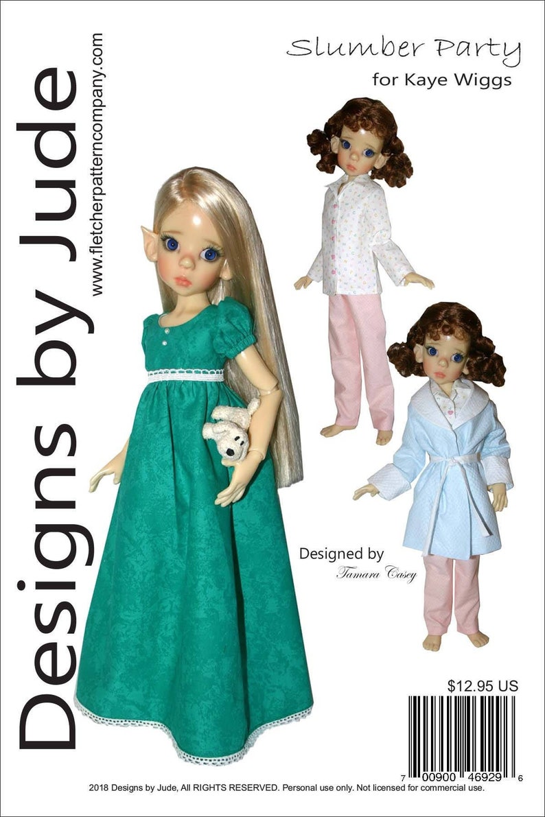 PDF Slumber Party Clothing Pattern for 46cm BJD MSD Kaye Wiggs - Etsy