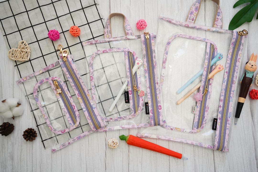 Clear Folder Zipper Bag Sewing Pattern: 3 Sizes (PDF Pattern and Video ...