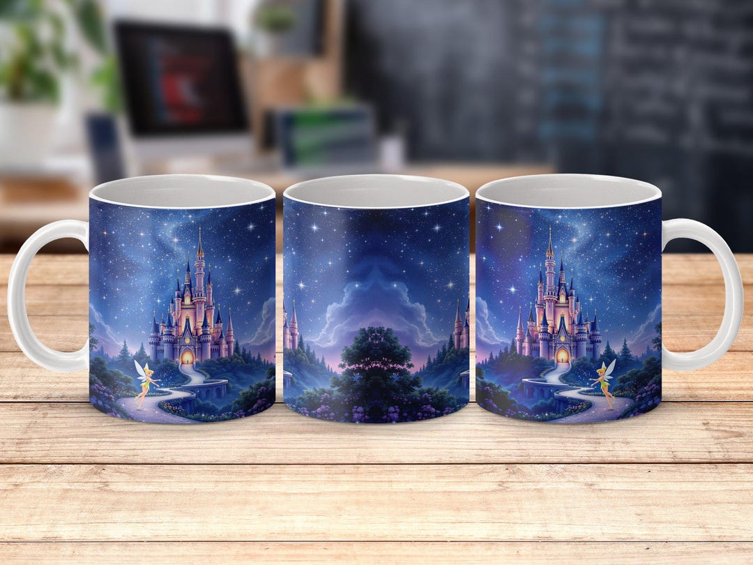Disney Castle Mug Design, Fairy Tale Castle, Digital Mug Designs, Png ...