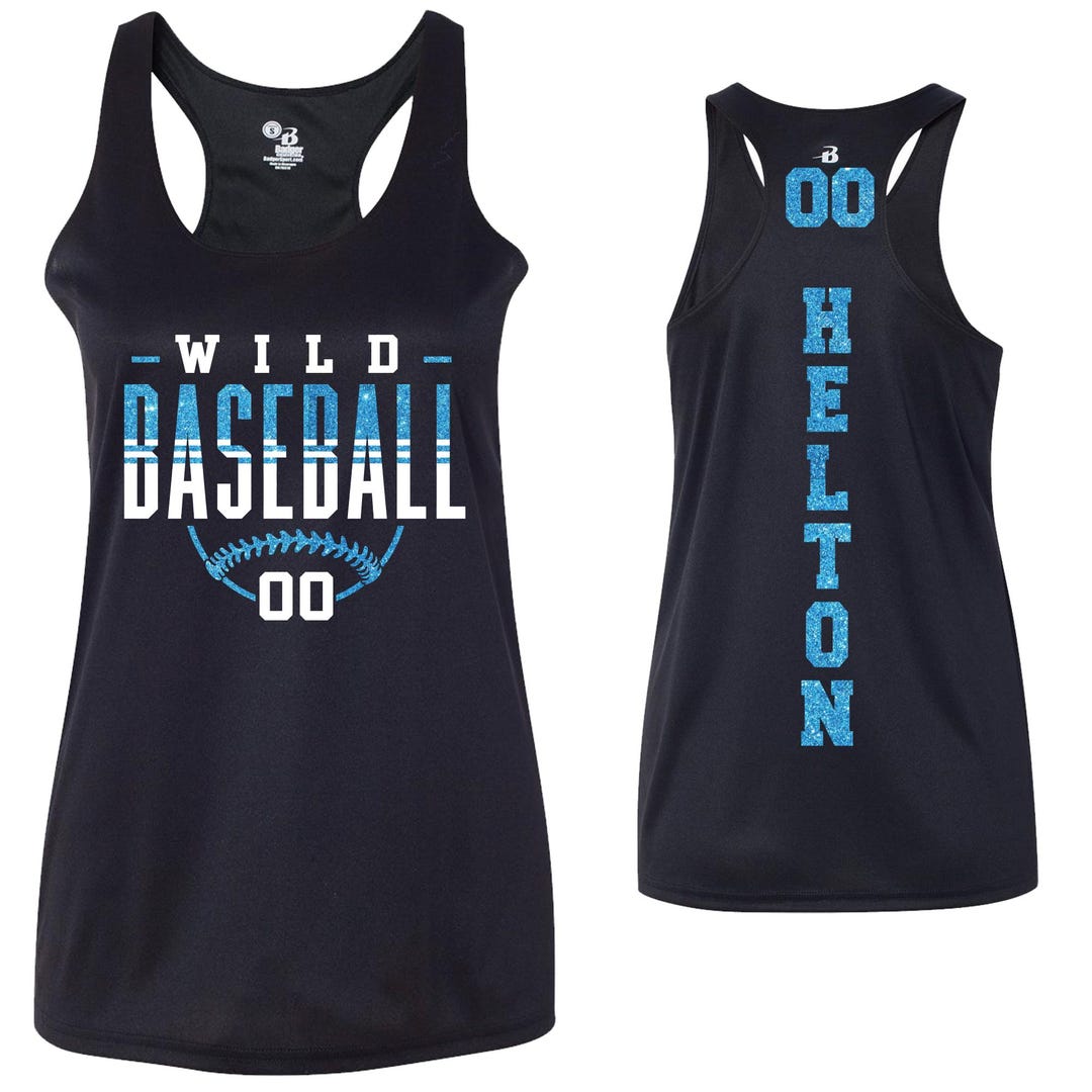 Baseball Team Custom Personalized Glitter Team Design Dri Fit Moisture ...