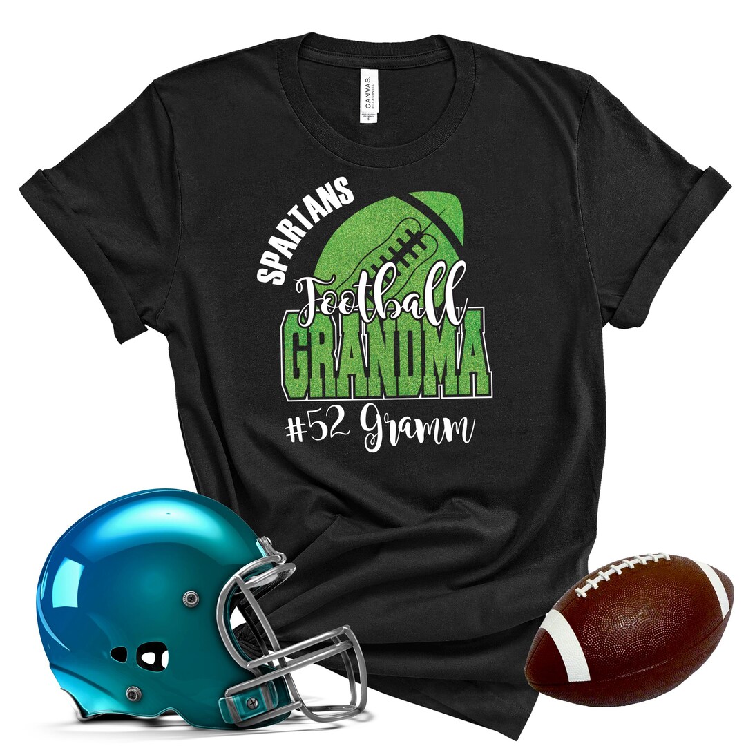 Football Grandma Custom Personalized Glitter Design Unisex Soft Jersey ...