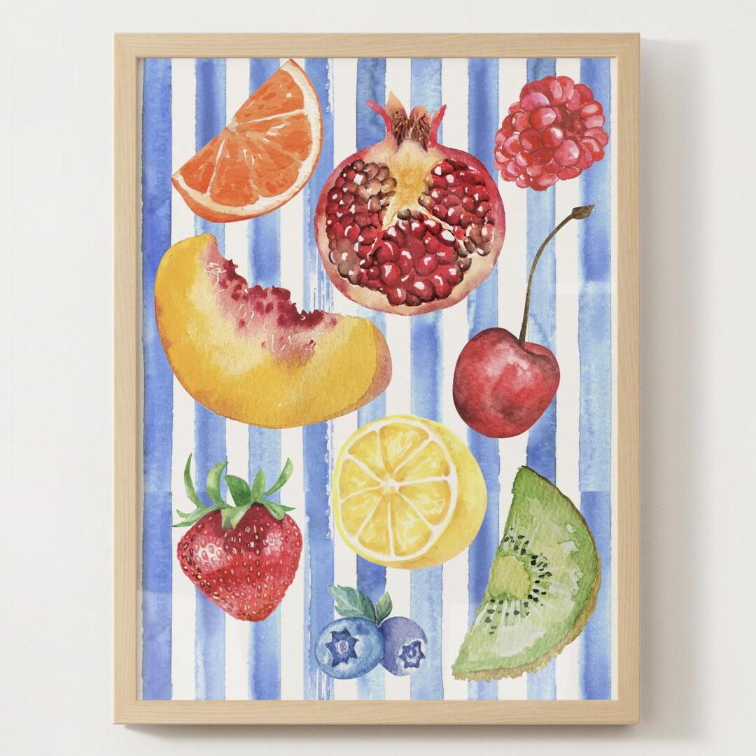 Vintage Berries Digital Print | Antique Unique Wall Art Berry Poster ...