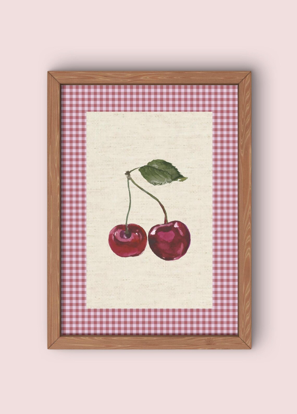Vintage Cherries Digital Print | Antique Unique Wall Art Cherry Poster ...
