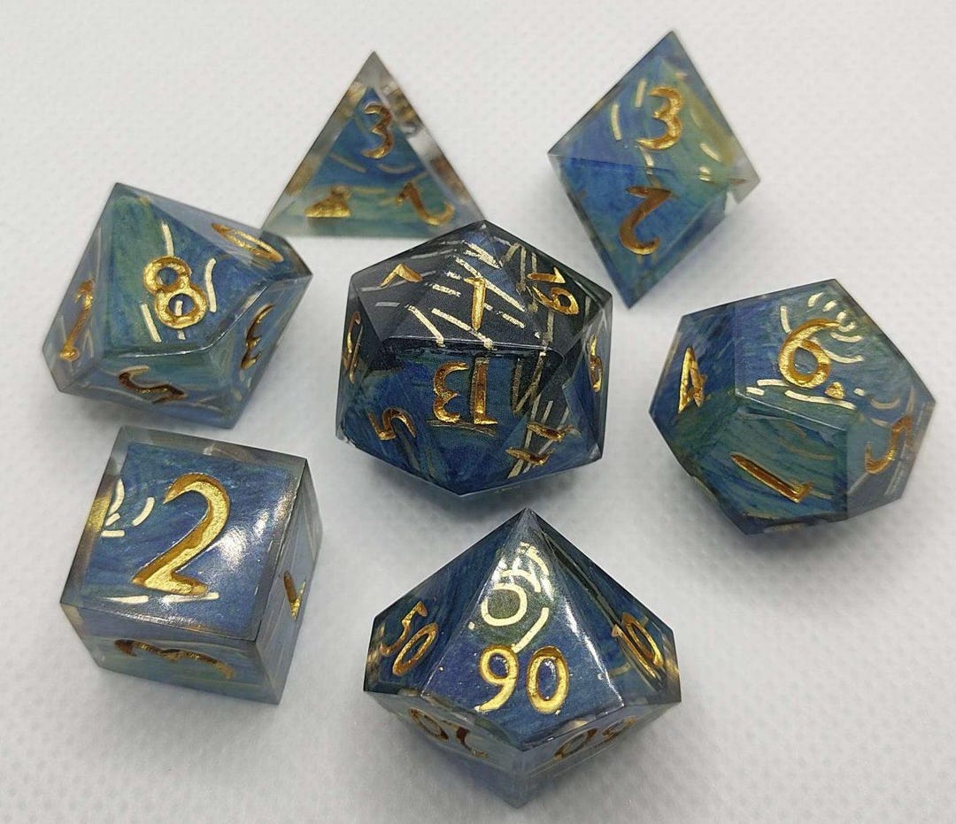 Starry Night Dice Set - Etsy