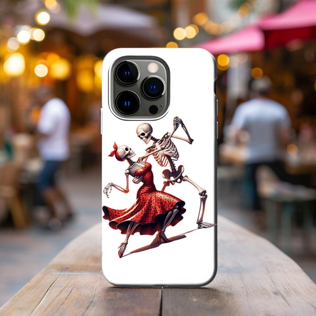 Skeleton Couple Dancing Phone Case, iPhone Case of Skeletons Dancing ...