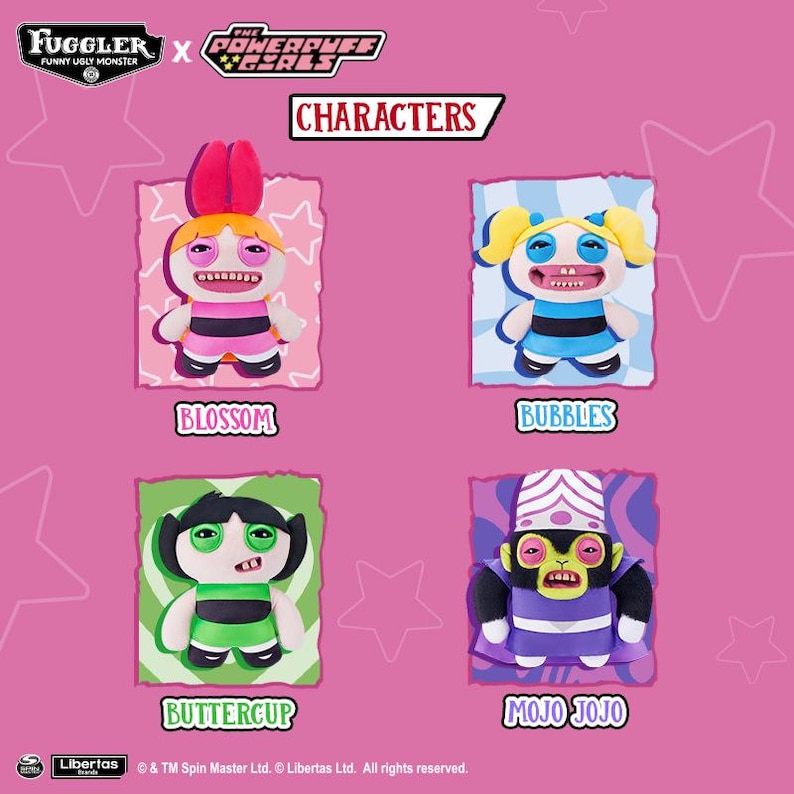 Authentic Fuggler X Powerpuff Girls Plush | Blossom Bubbles Buttercup ...