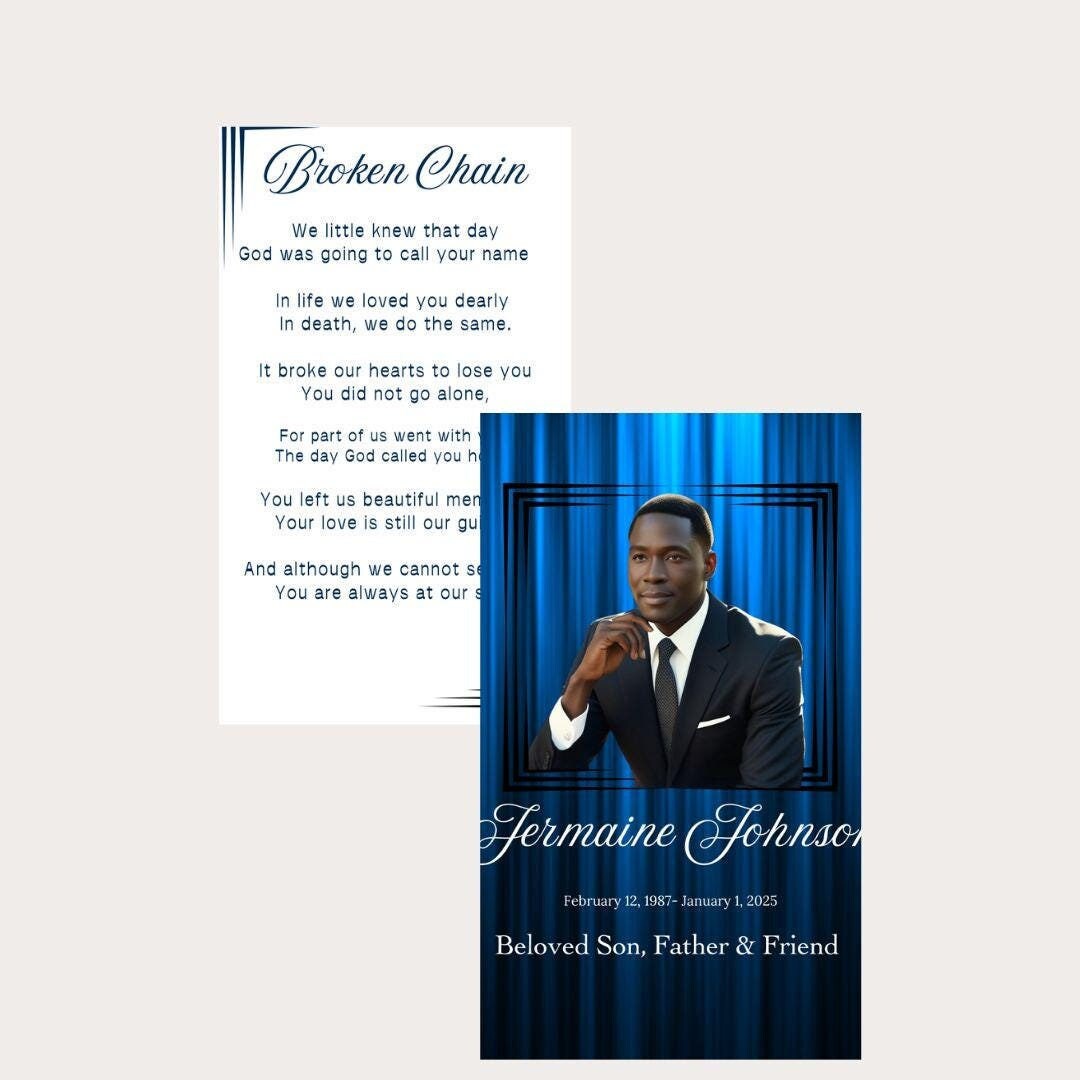 Blue Editable Prayer Card Template – With Pre-written Messages- Edit ...