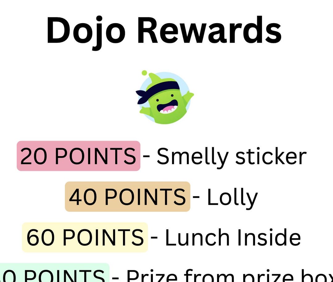 Class Dojo Reward Chart - Etsy