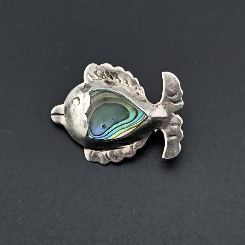 Taxco Silver Abalone Pin - Etsy