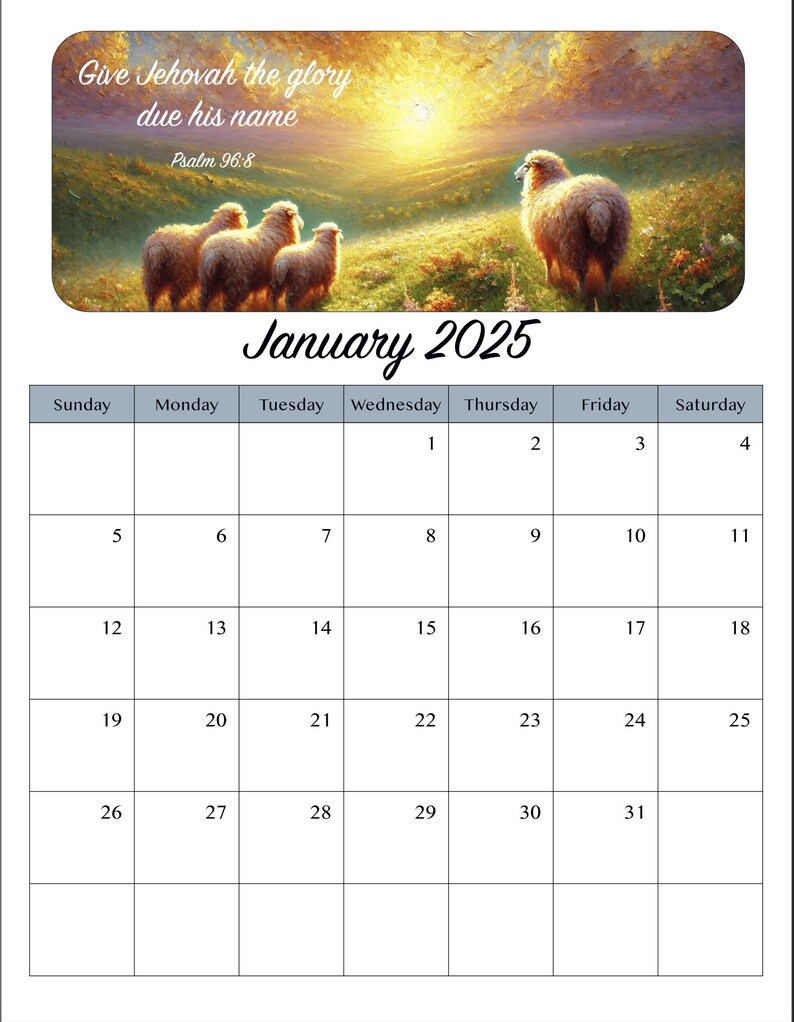 JW Yeartext 2025 Calendar - Etsy