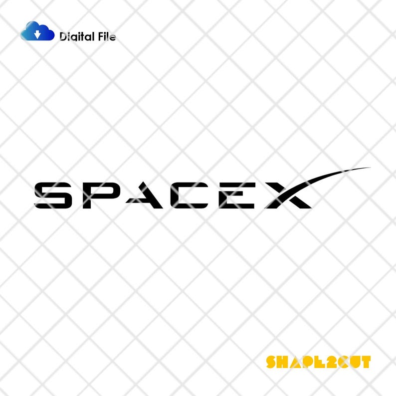 Digital - Spacex - Vector Silhouette - CNC, Laser, Vinyl, Print ...