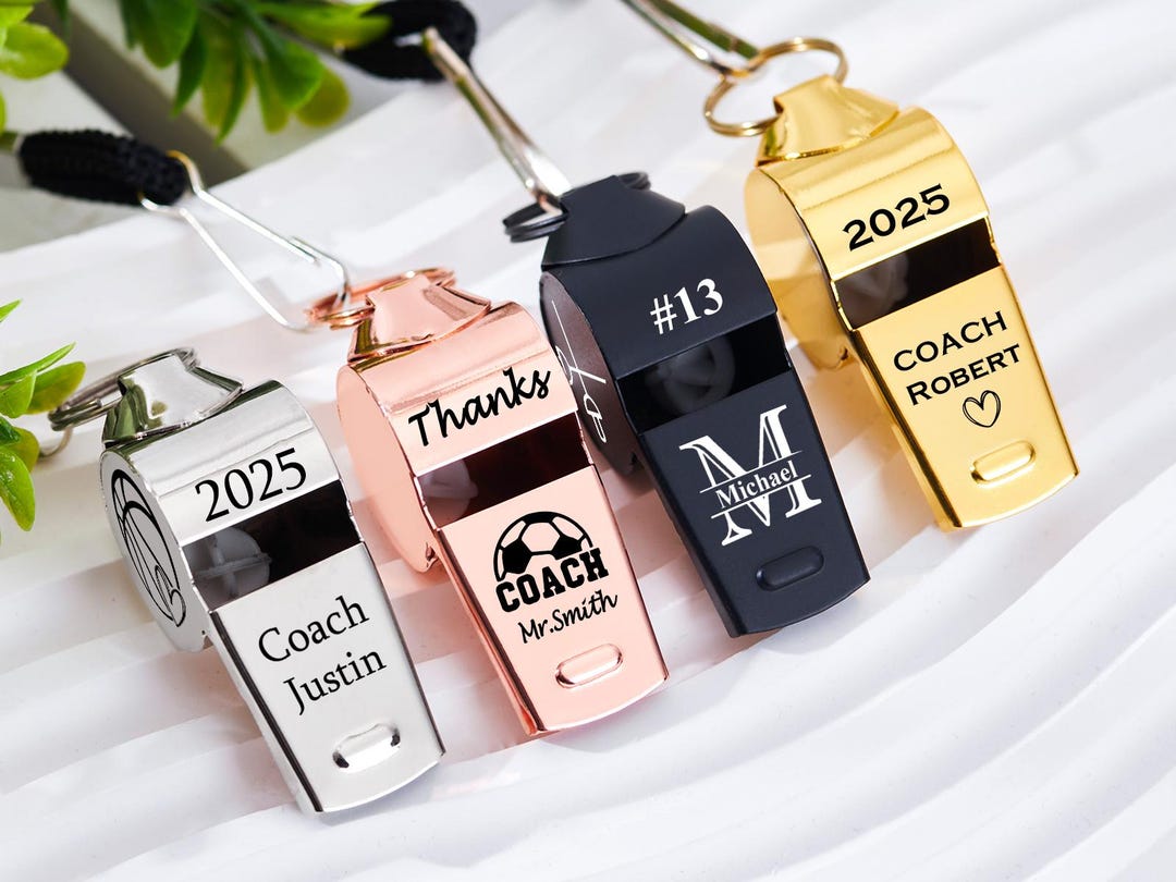 Personalized Metal Whistle With Name,custom Sports Whistle Necklace ...