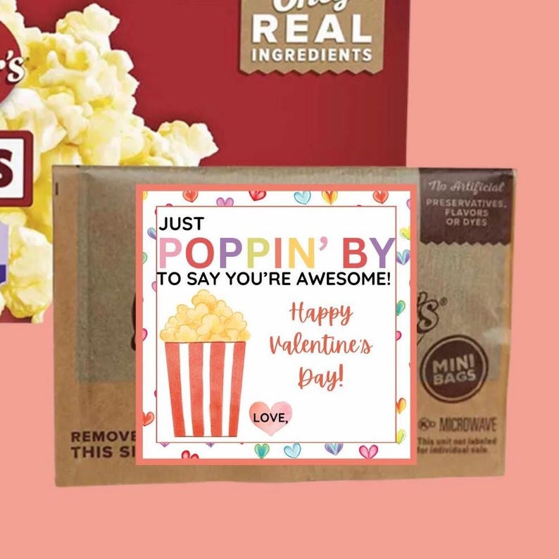 Just Poppin by to Say You’re Awesome! Happy Valentine’s Day Tag and ...