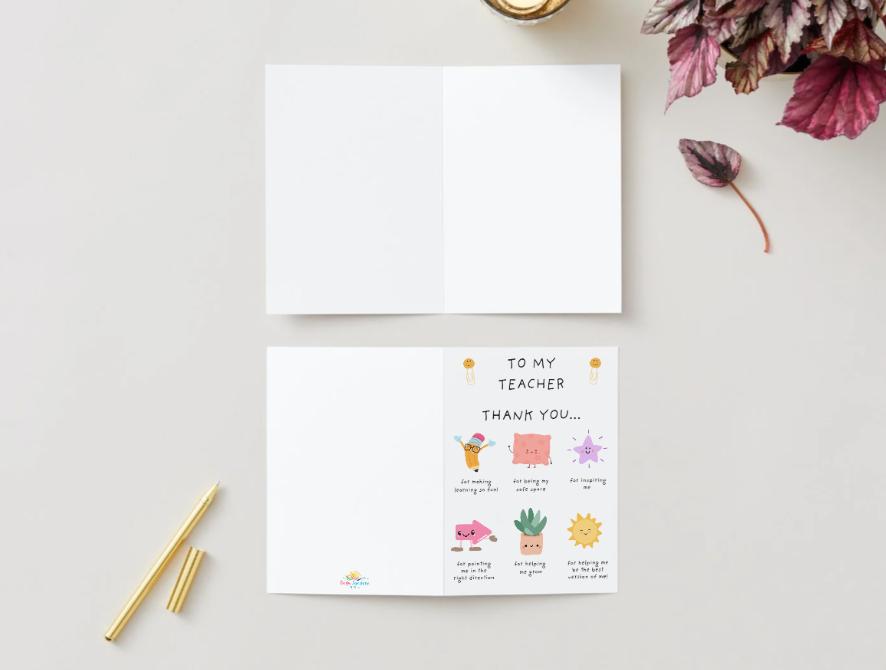 Teacher Thank You Card: Printable Gift Tags (digital Download) - Etsy