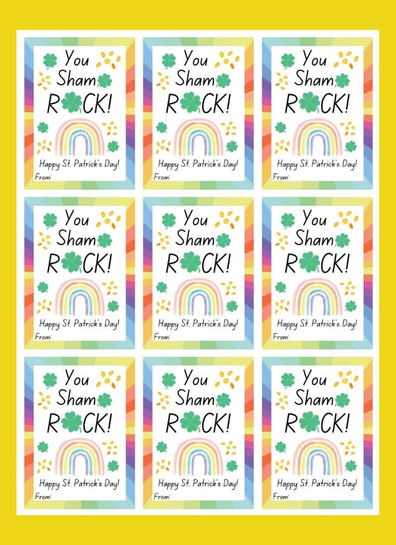 You Shamrock! Happy St. Patrick's Day Tag and Card: Gift Tag Coworkers ...