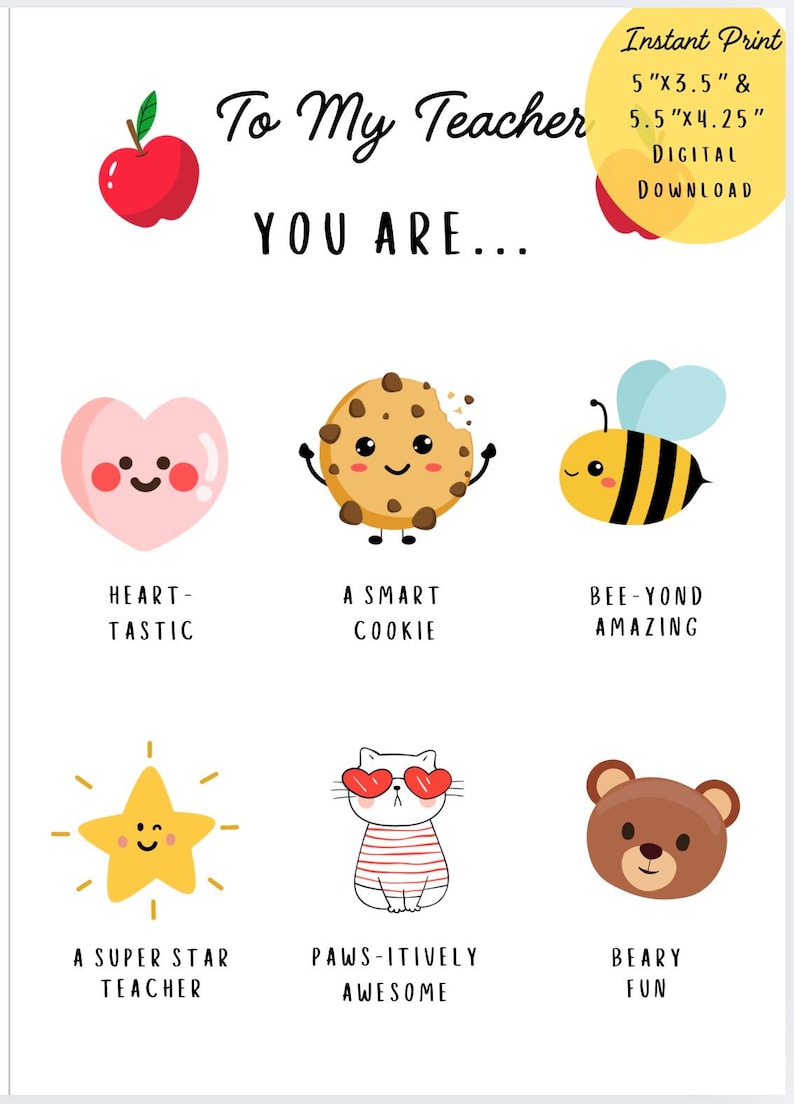 Teacher You Are... Card - Teacher Appreciation Card - Etsy