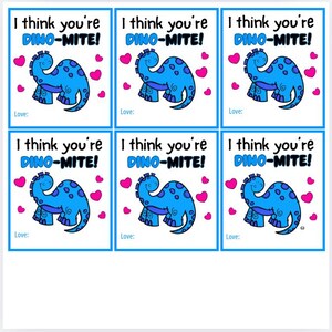 Dino-mite, Love Bug & Happy Heart Valentine's Day Printables - Etsy