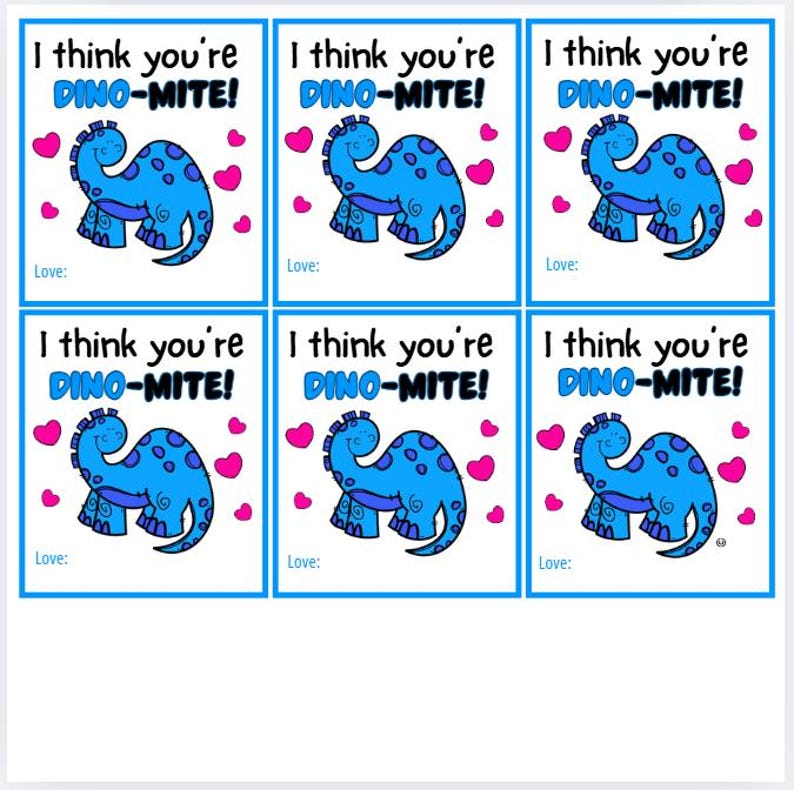 Dino-mite, Love Bug & Happy Heart Valentine's Day (digital Download ...