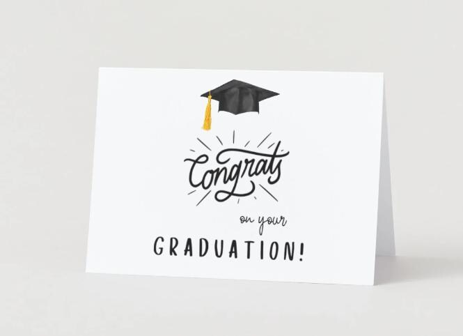 Grad Cap Congrats on Your Graduation Card - Etsy
