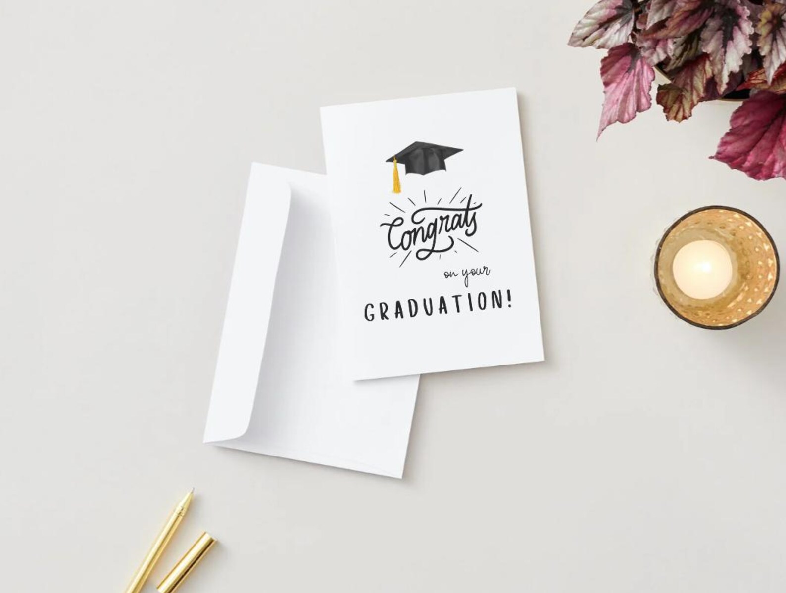 Grad Cap Congrats on Your Graduation Card - Etsy