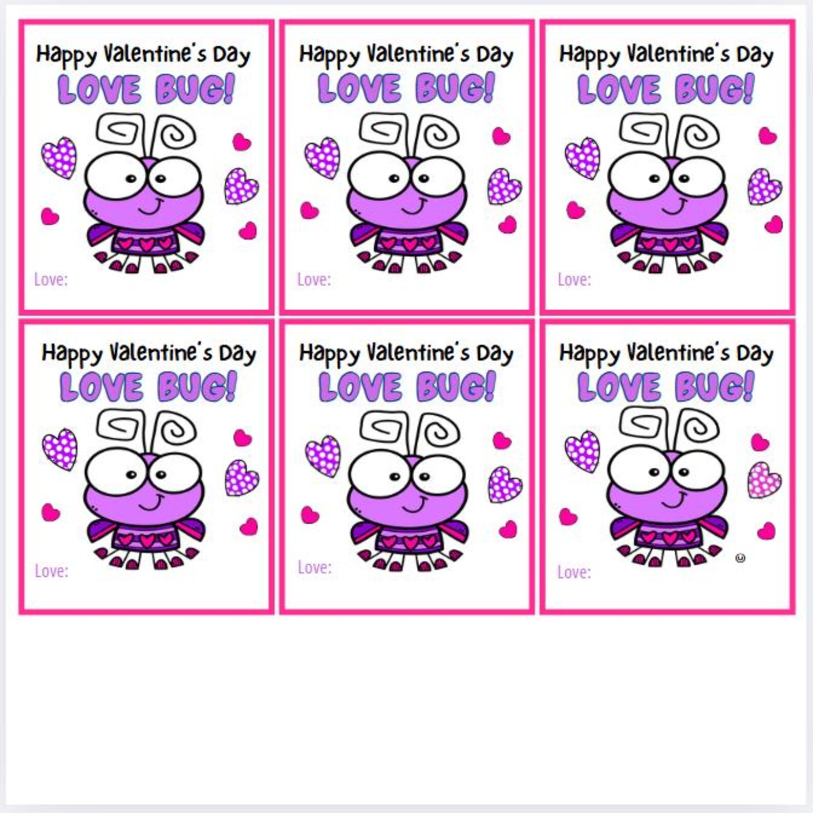 Dino-mite, Love Bug & Happy Heart Valentine's Day (digital Download ...