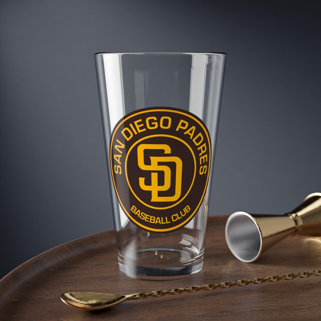 San Diego Padres Logo Mixing Glass Cup 16oz,sports Baseball,perfect ...