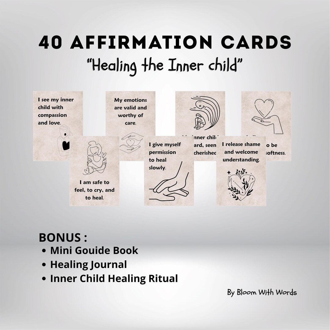 Healing the Inner Child | 40 Printable Affirmation Cards + Mini Guide ...