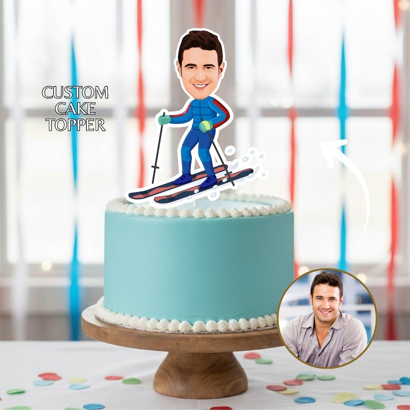Ski Figurines Cake Topper - Etsy