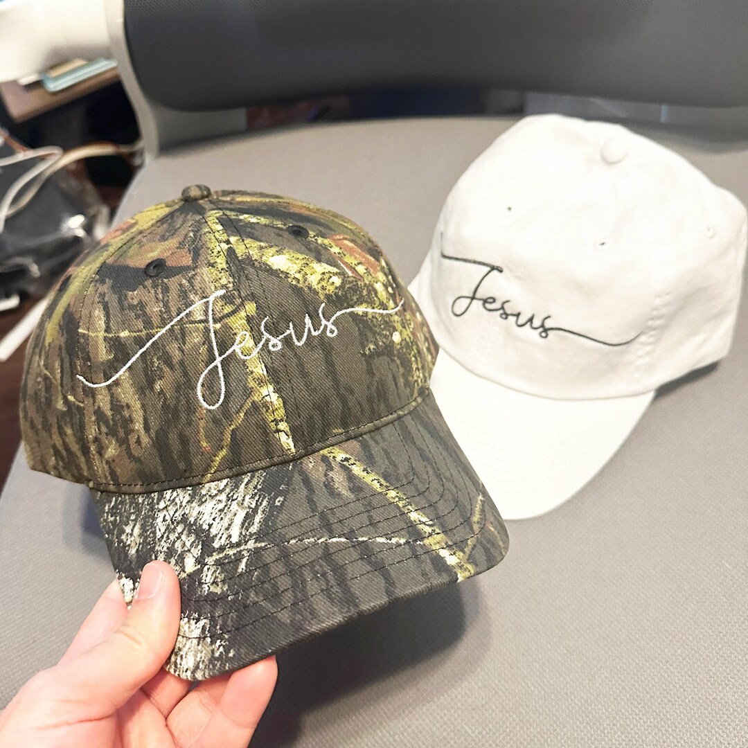 Cursive Jesus Christian Fashion Hat Multiple Colors Script Fancy ...