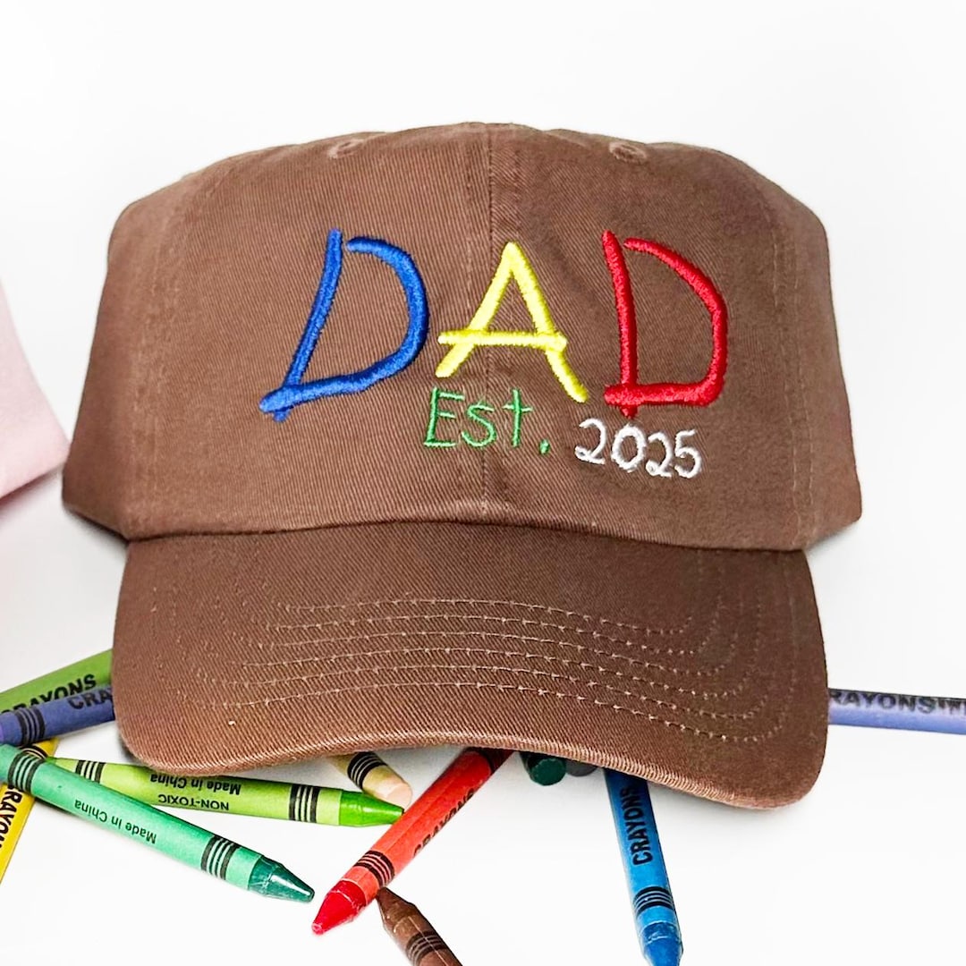 Dad Crayon Doodle Custom Embroidered Baseball Cap Hat Strapback New ...