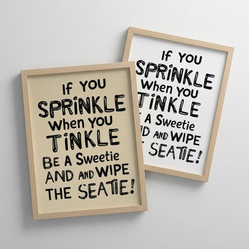 If You Sprinkle When You Tinkle Sign Printable - Etsy