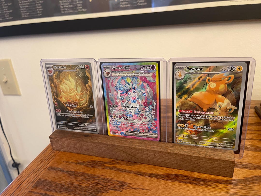 Handmade Hardwood Pokemon/tcg Card Stand - Etsy