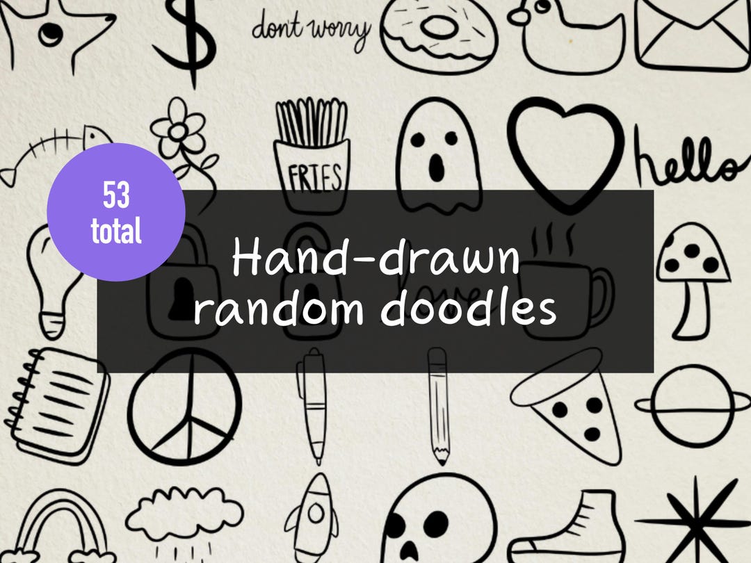 Doodle SVG Illustration Pack, Vector Bundle, Hand-drawn, Quirky Svgs ...