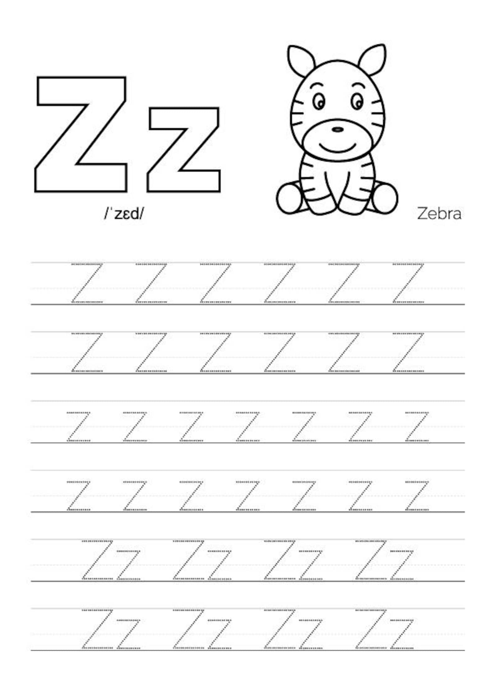 English Alphabet ABC. 26 Phonetic Pages. Learn to Trace for ...