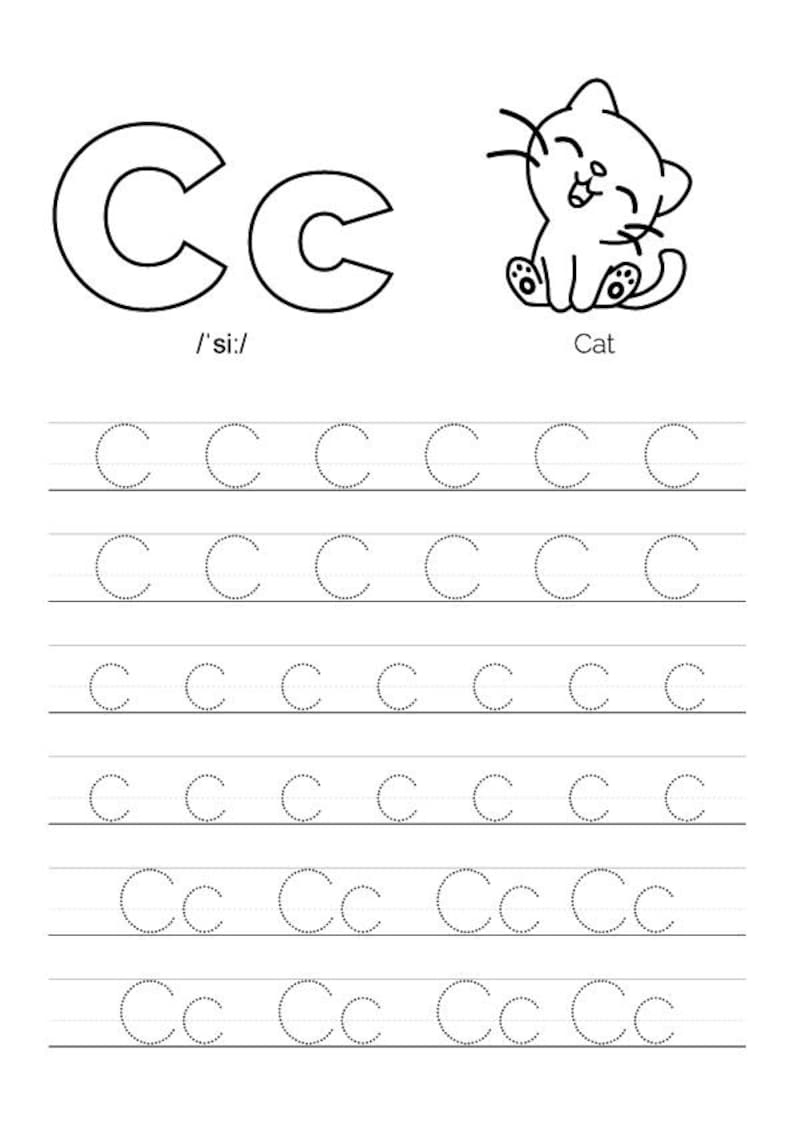 English Alphabet ABC. 26 Phonetic Pages. Learn to Trace for ...