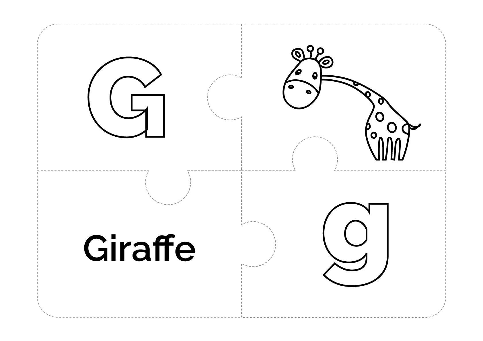 Set of English Alphabet Puzzle Flashcards for Kindergarten. - Etsy