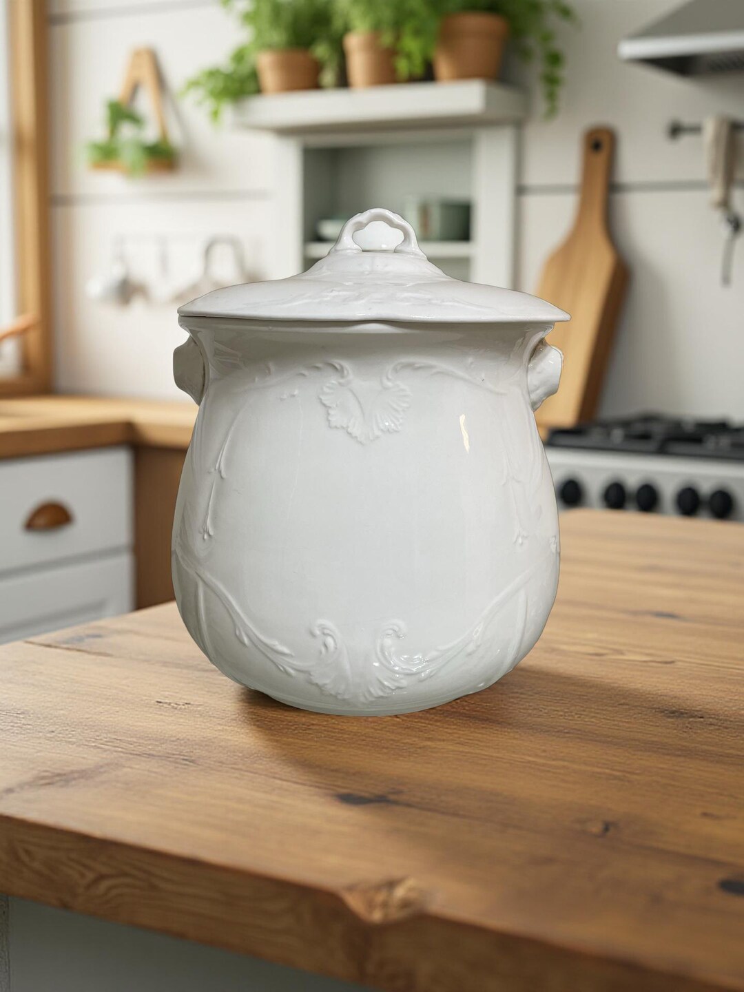 Antique E.P.P. Ironstone Pot With Lid,authentic Ironstone Slop Jar ...