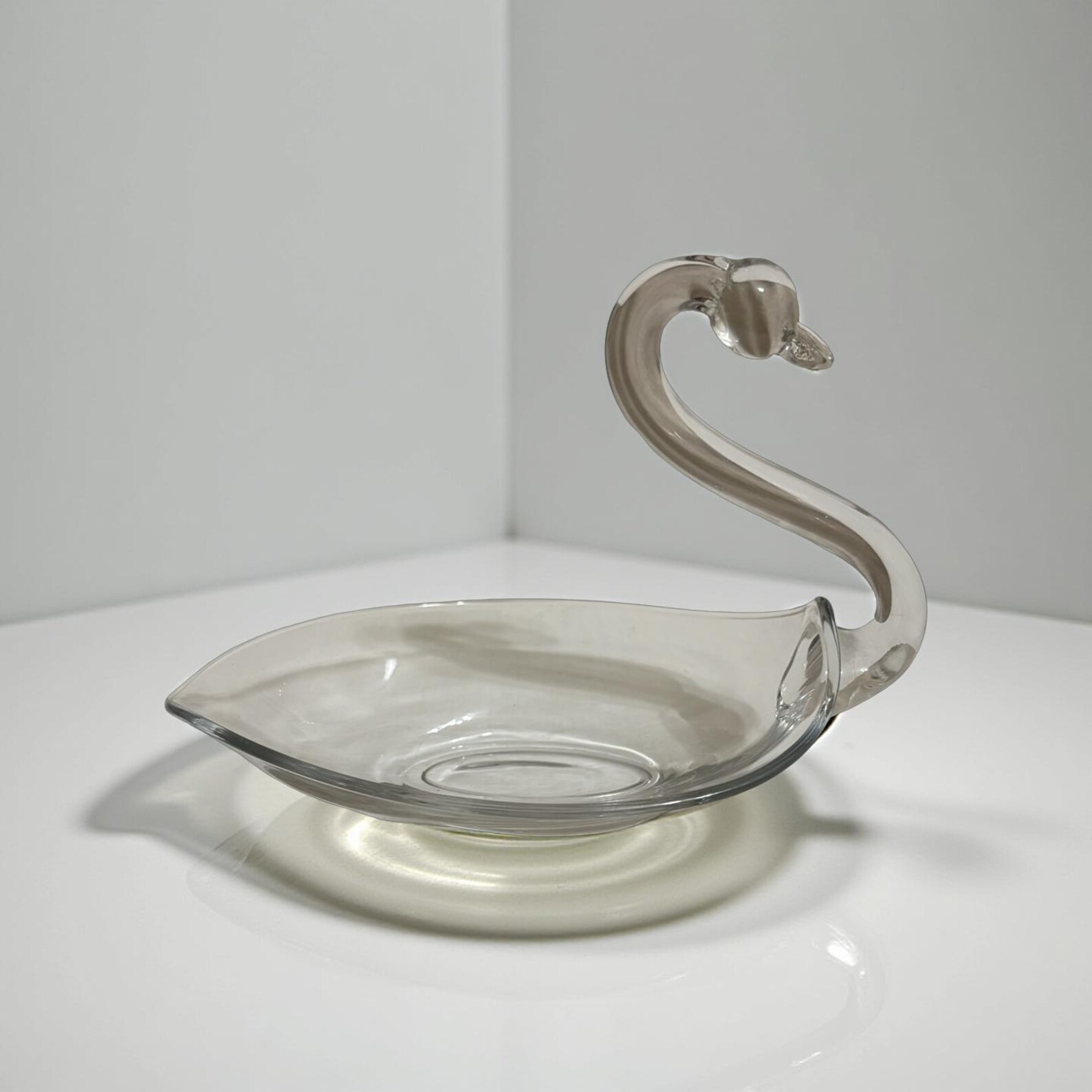 Vintage Swan Glass Swan Dish Duncan & Miller Candy Nut Dish Trinket ...