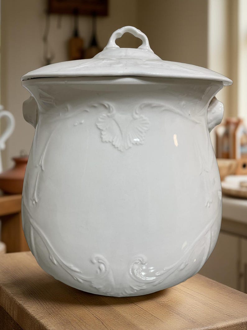 Antique E.P.P. Ironstone Pot With Lid,authentic Ironstone Slop Jar ...