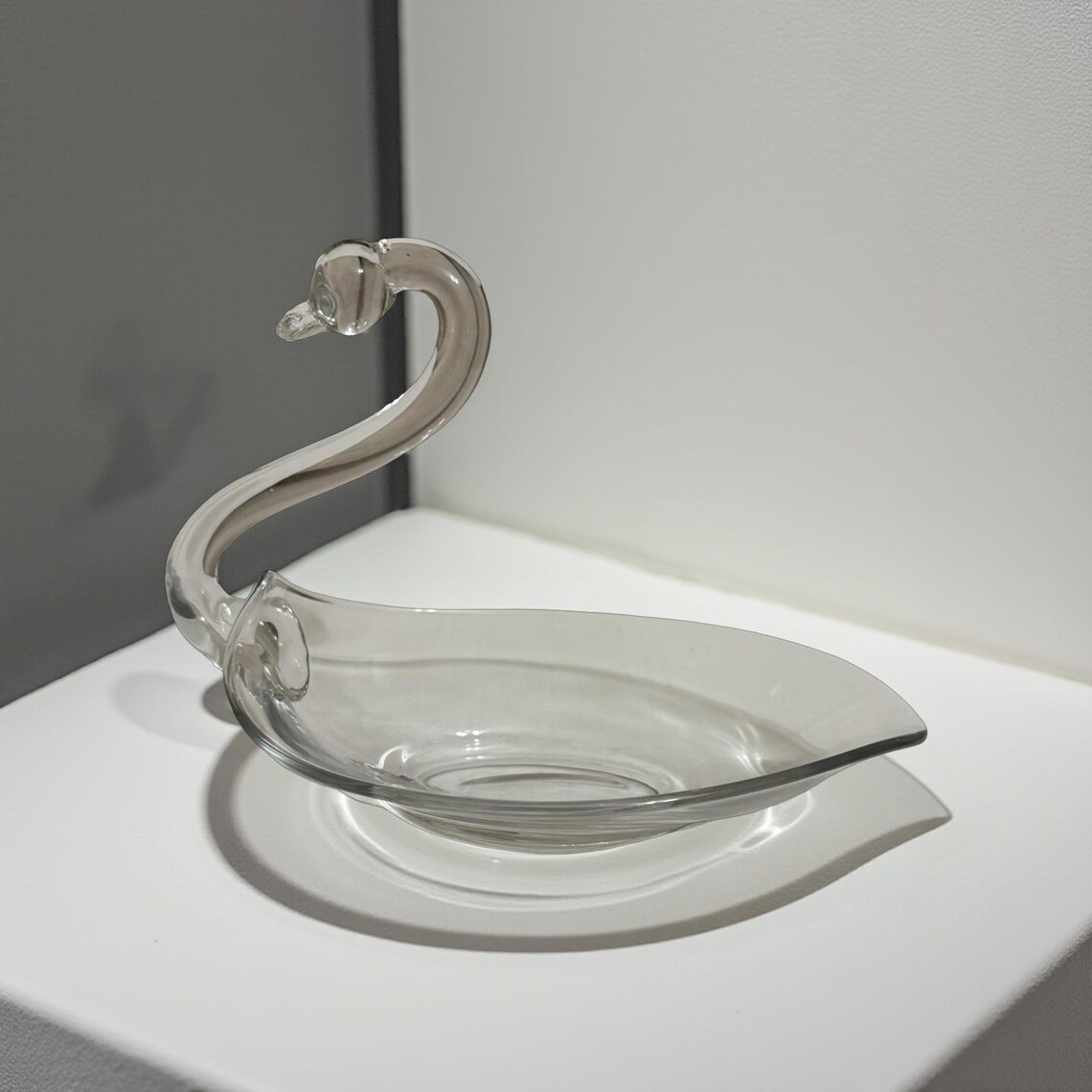 Vintage Swan Glass Swan Dish Duncan & Miller Candy Nut Dish Trinket ...