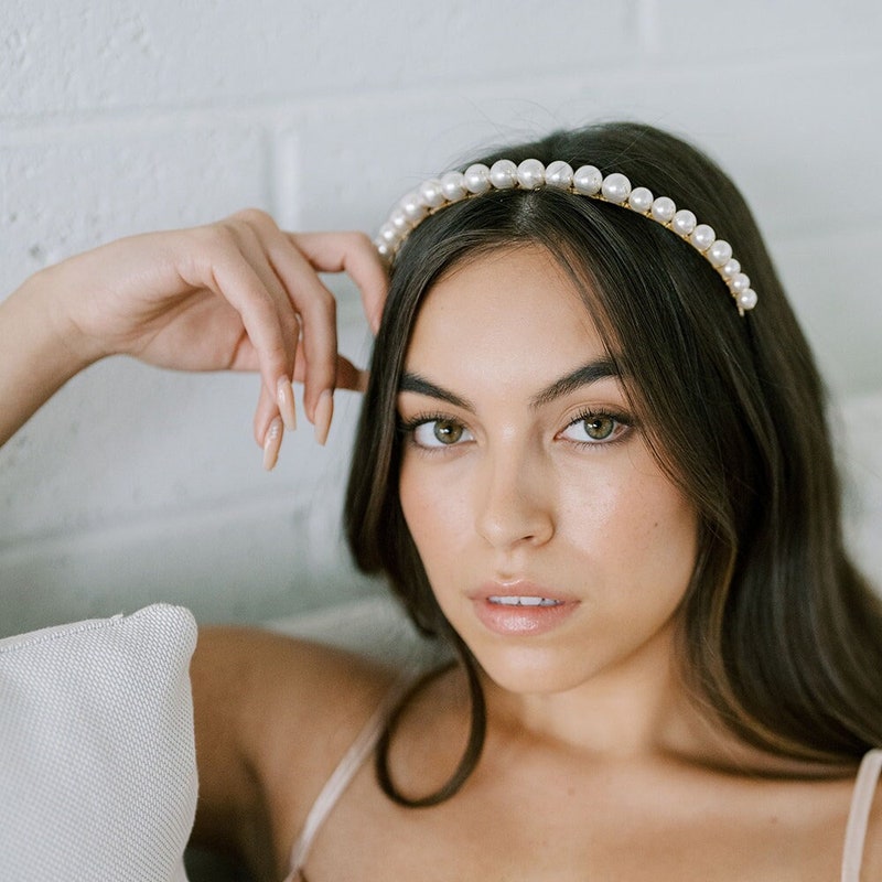 Pearl Bead Headband - Etsy