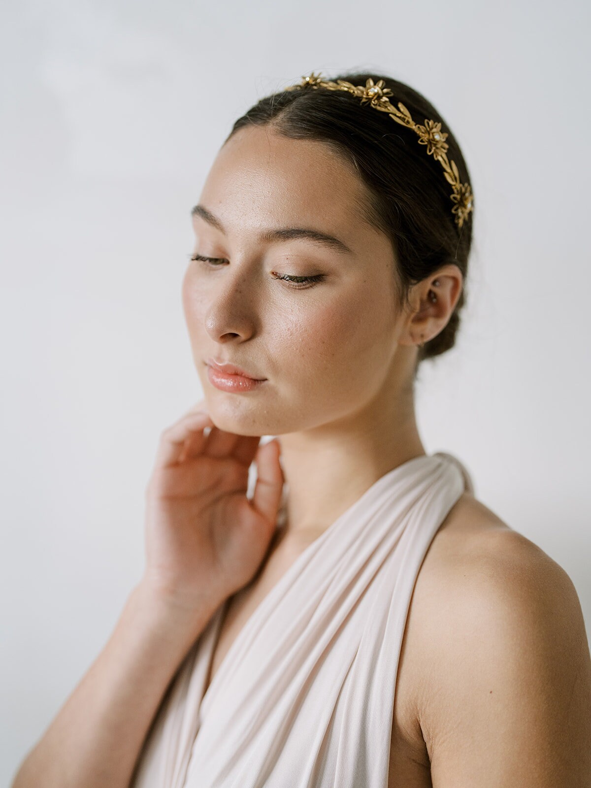 Tiny Floral Gold Wedding Head Piece, Headband, Crown, Bridal Hair Piece ...