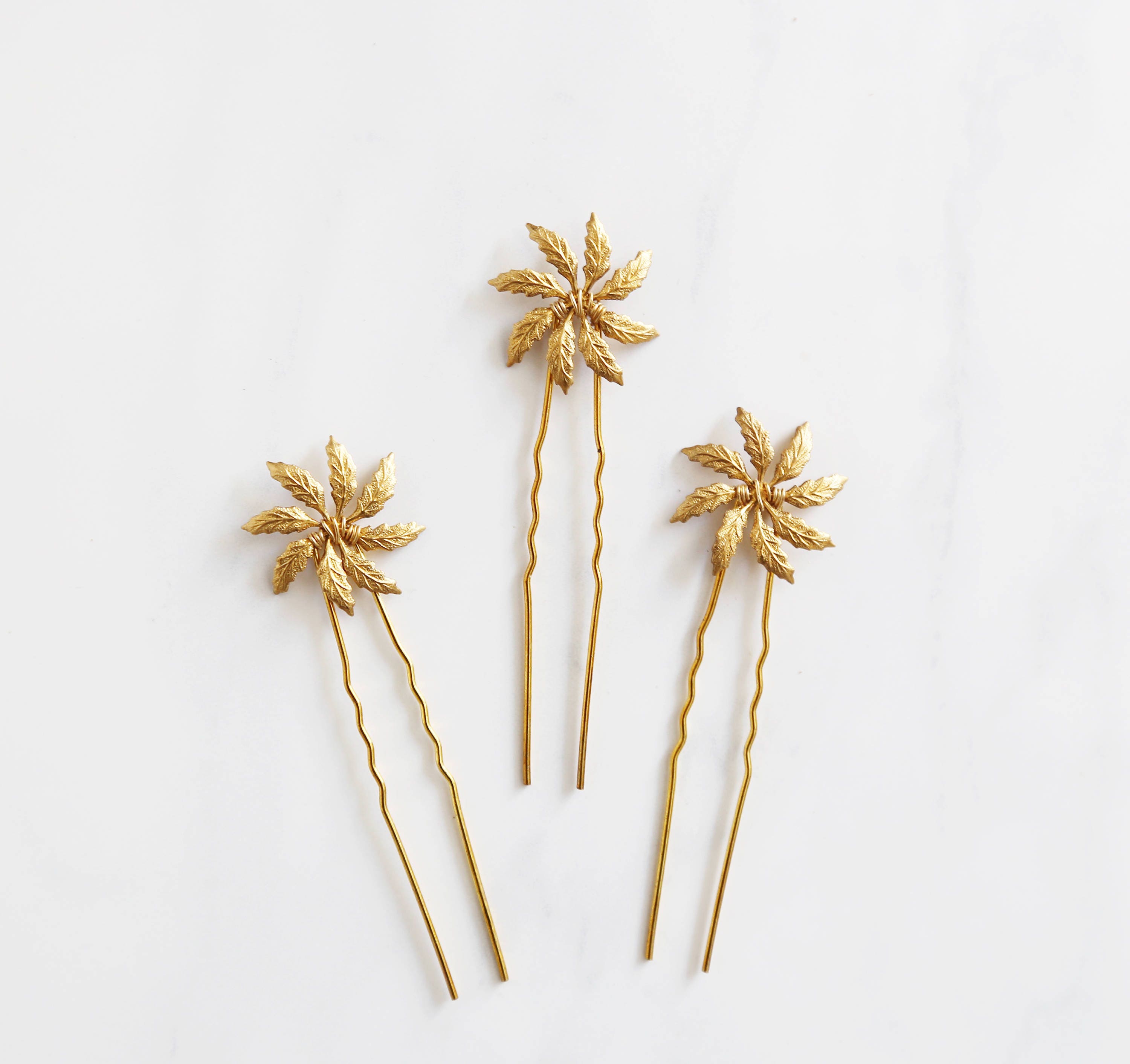 Jasmine Flower Hair Pins Gold Flower Hair Pins Hair Sticks | Etsy